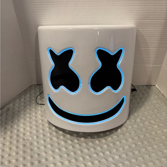Costumes | Marshmello Led Light Facemask White And Blue | Poshmark